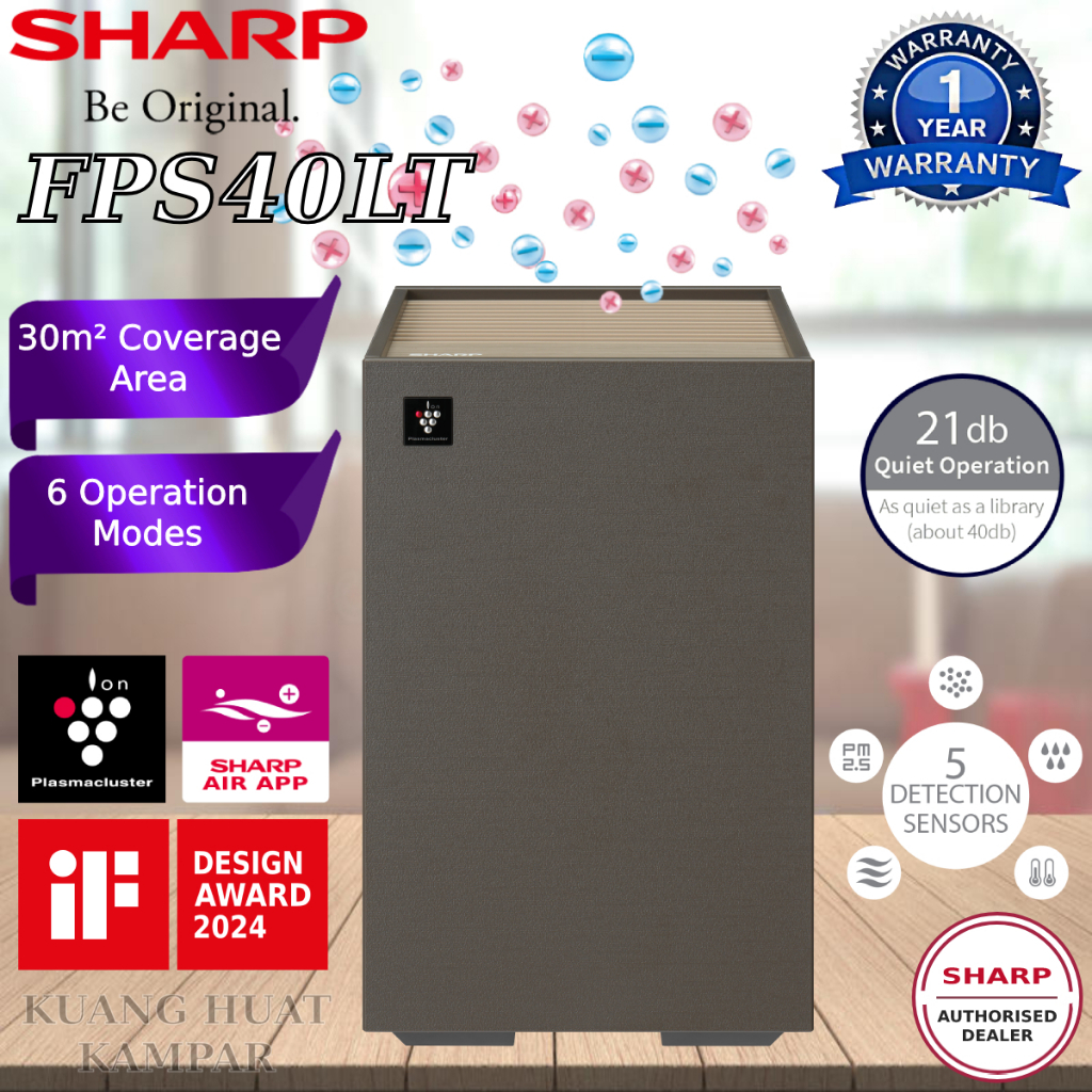 [NEW] SHARP 30m² PLASMACLUSTER AIR PURIFIER FPS40LT / FP-S40LT // MIDEA ...