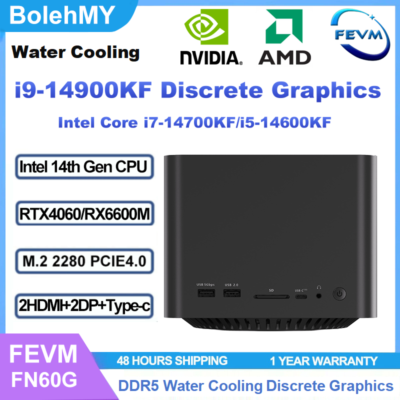 FEVM FN60G WE Water Cooling Intel i9-14900KF/i7-14700KF/i5-14600KF ...