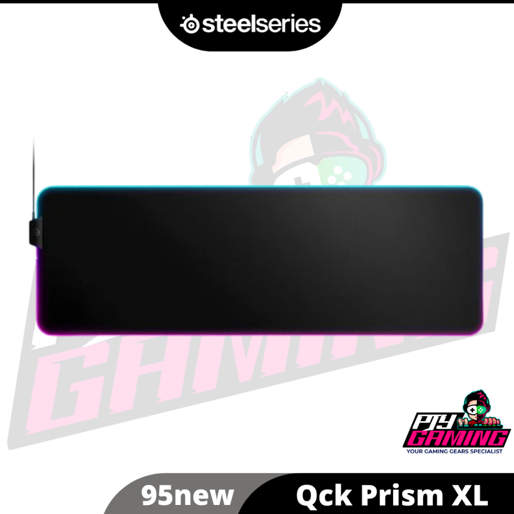 SteelSeries QcK Prism Cloth XL RGB Gaming Micro-Woven Cloth MousePad ...