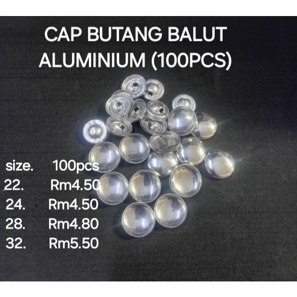 (100PCS) CAP LEPER BUTANG BUNGKUS/BUTANG BALUT ALUMINIUM | Shopee Malaysia