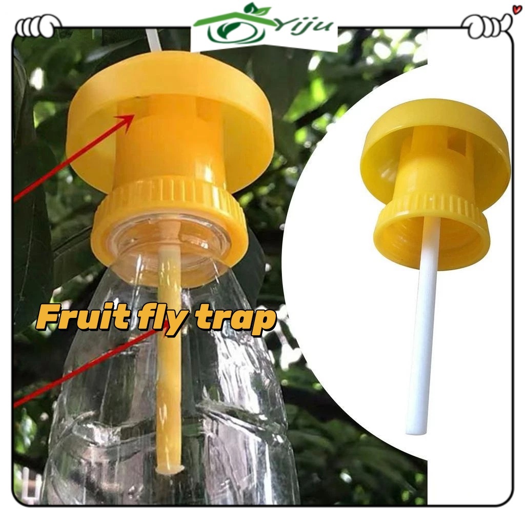 【New】Fruit Fly Trap Killer Plastic Geel Drosophila Val Fly Catcher Pest ...