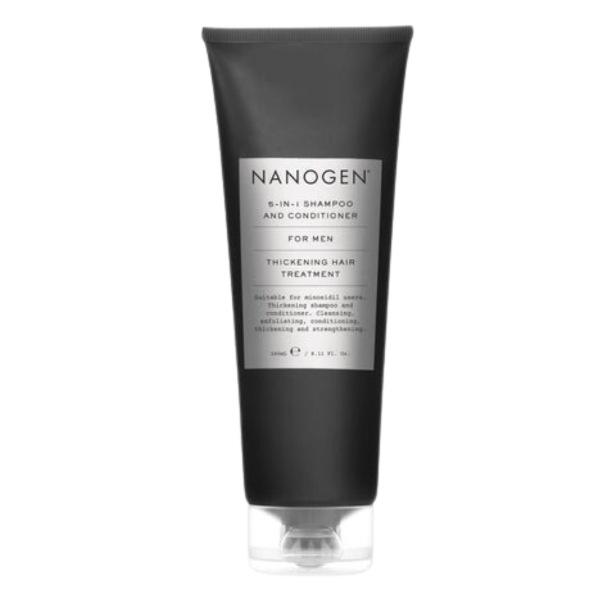 Nanogen 5-IN-1 Shampoo & Conditioner for Men 240ml Deep Cleansing Hair ...