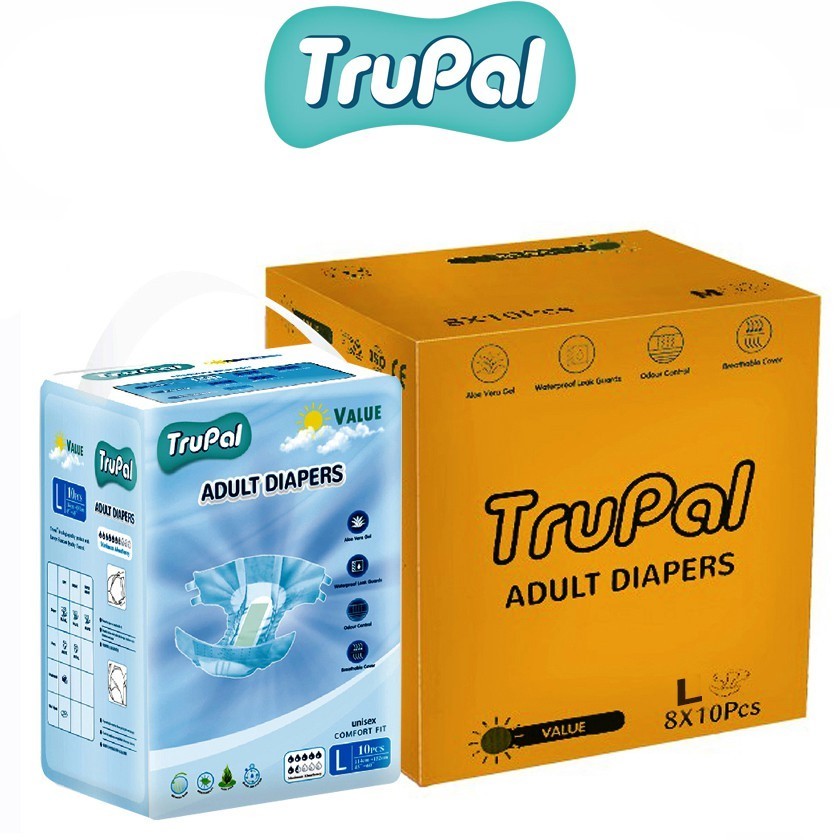 TRUPAL ADULT DIAPERS VALUE L 10S | Shopee Malaysia