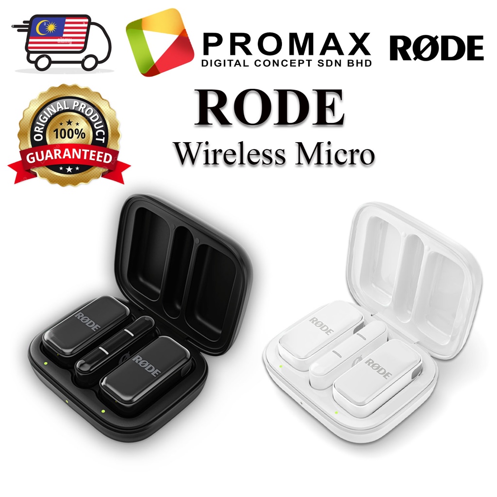 RODE Wireless Micro Ultra-compact 2TX+1TX Wireless Microphone Mic for phone type C / lightning ...