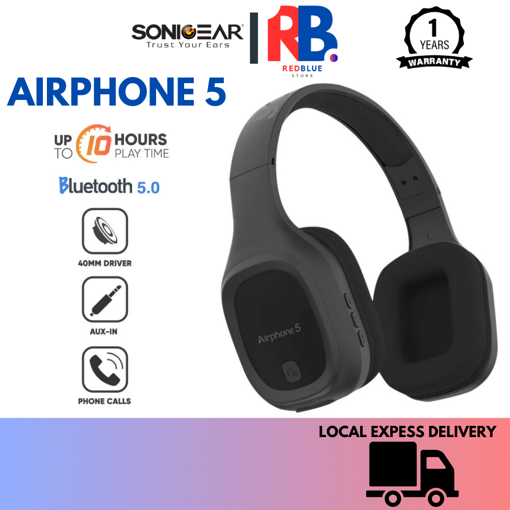 SonicGear Airphone 5 Bluetooth Headphone with Mic | High Clarity and ...