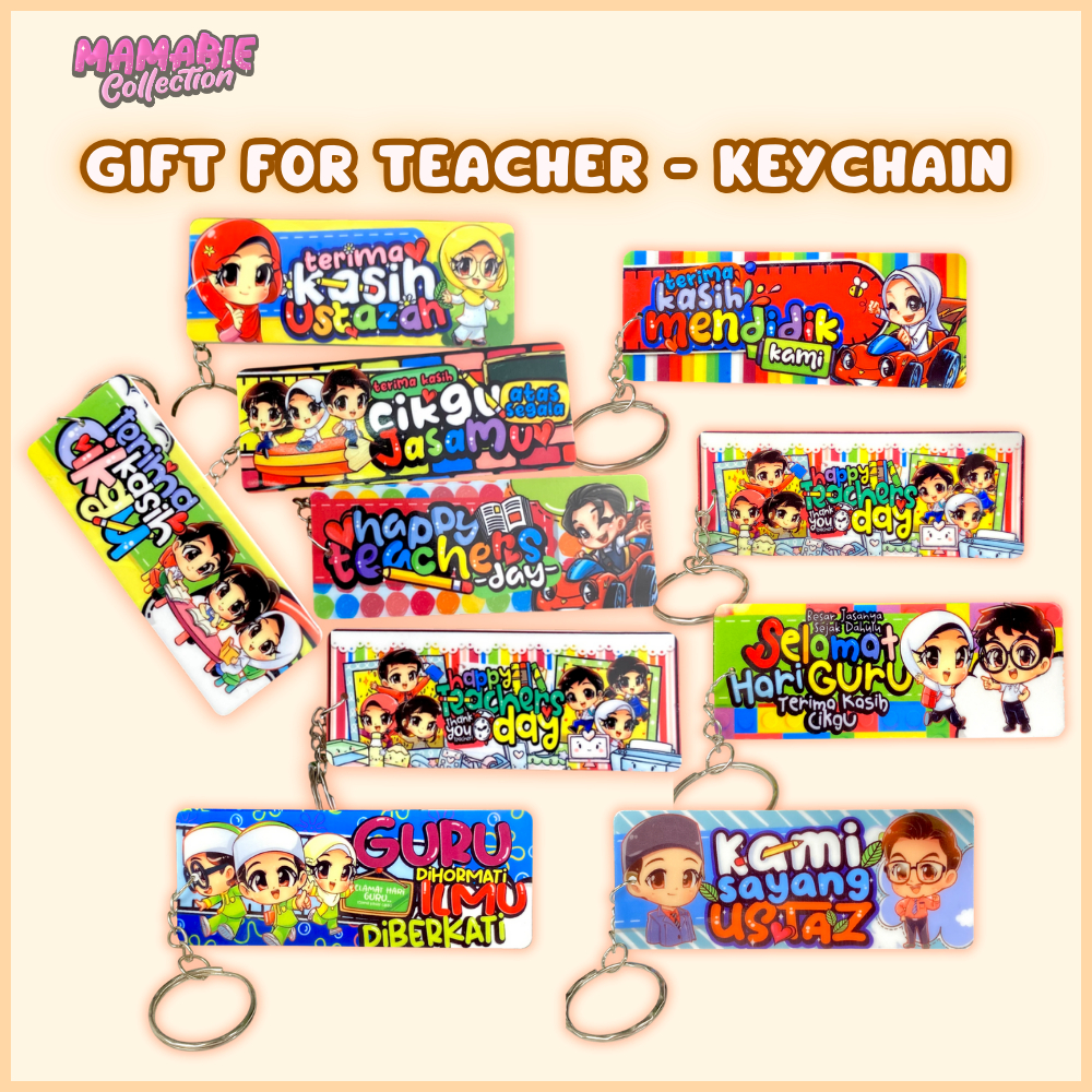 Hadiah untuk guru Gift for Teachers Day KEYCHAIN Set Perpisahan Cikgu ...
