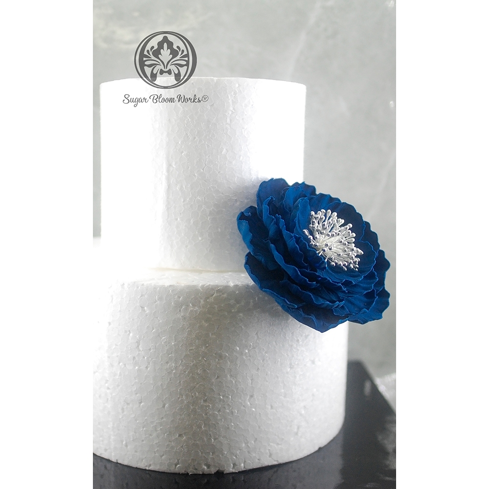 A Gumpaste Flower Open Peony (M) Navy Blue READY STOCK Cake Topper ...