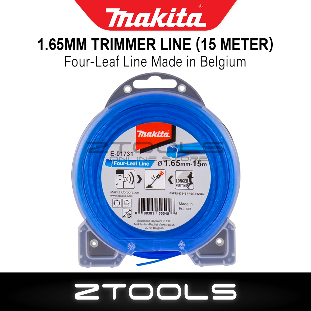 MAKITA 1.65mm Four-Leaf Silent Nylon Trimmer Line (15 Meter) Mata Tali Mesin Rumput Grass Cutter ...