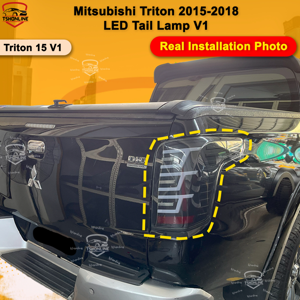 Mitsubishi Triton 2015-2018 LED Tail Lamp (Smoke) V1 Triton Tail Lamp ...