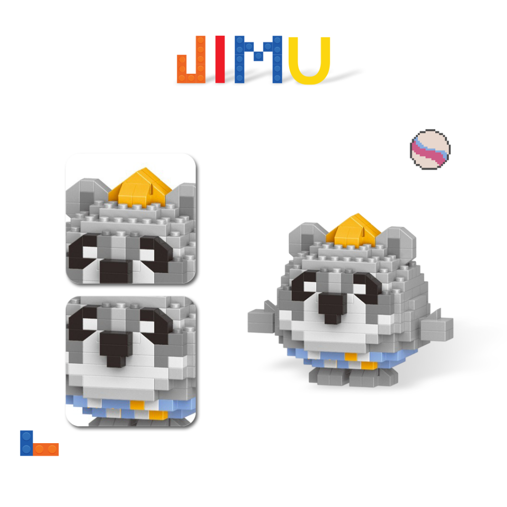 JIMU Ball Party Block W2603-17 Animal Design Cartoon Building Block ...