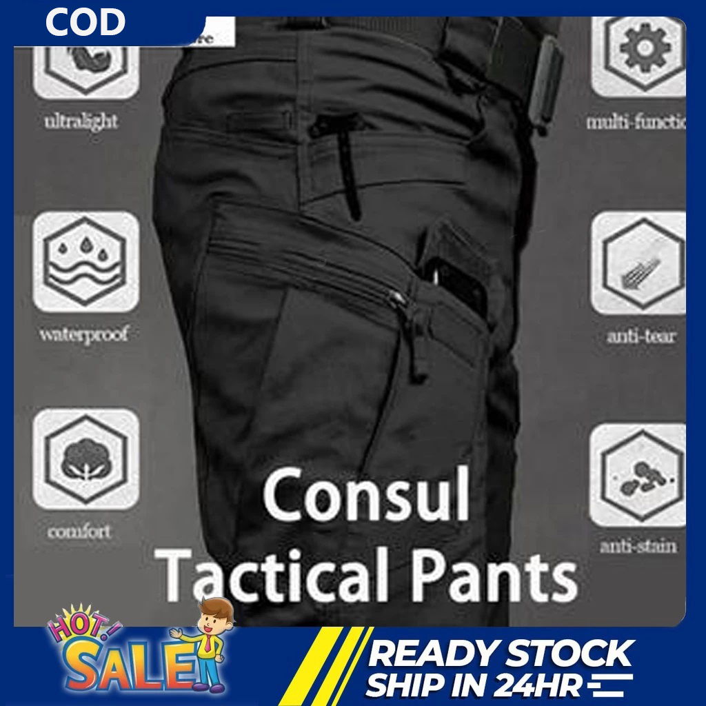 COD Men's Tactical pants Waterproof seluar taktikal Cargo Pants Outside ...