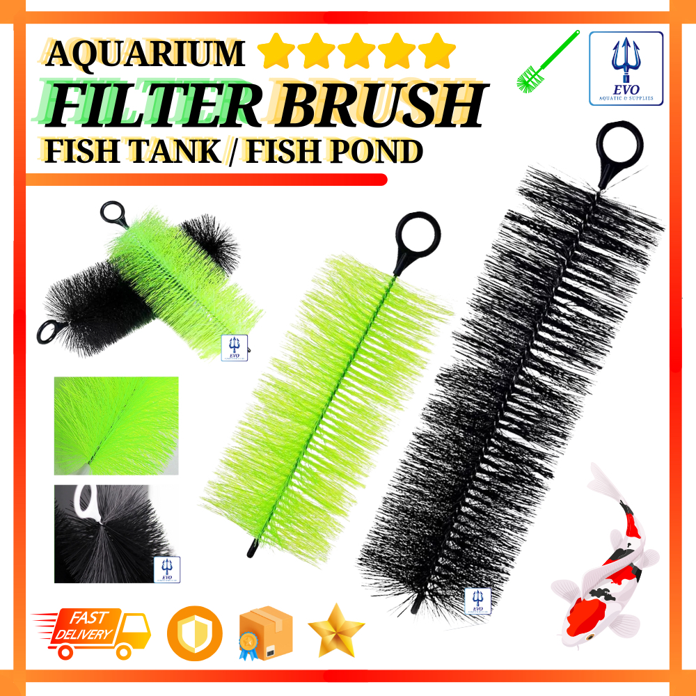 🔥Ready Stock🔥 Aquarium Filter Brush for Fish Pond Tank Stainless Steel ...