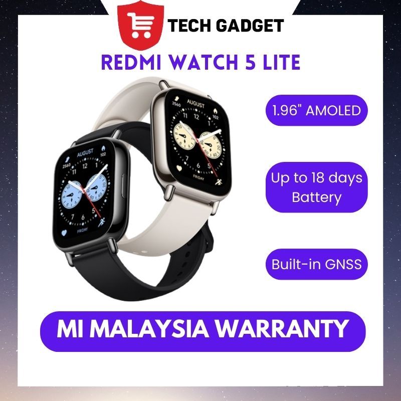 Redmi Watch 5 Lite | Ultra Large AMOLED Display | In-Build GPS | 18 ...