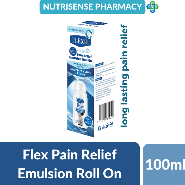 FLEX PAIN RELIEF EMULSION ROLL ON EXTRA COOL 100ML | Shopee Malaysia