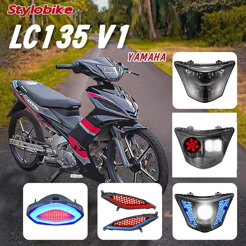 LC135 V1 Lampu Depan Mata Gaban Head Light Tail Lamp LED Lampu Belakang Front Light RGB Turn ...