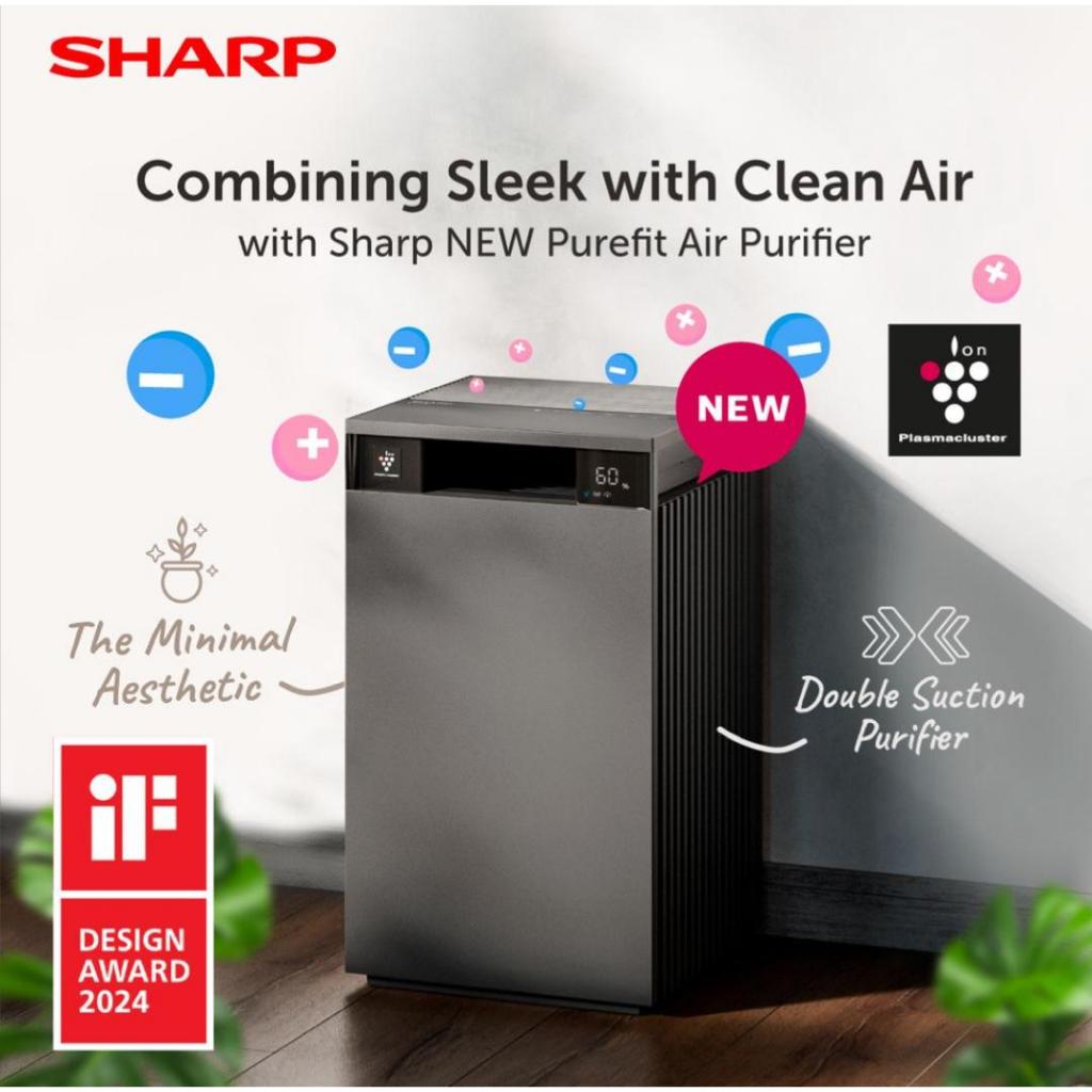 Sharp Plasmacluster Purefit Air Purifier FXS120LH Coverage Area 84m² ...