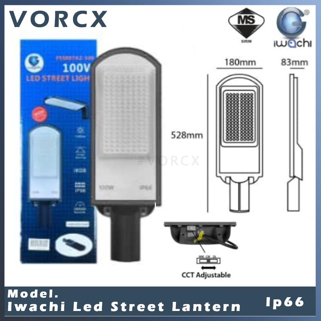 (SIRIM) IWACHI-ECO LED STREET LANTERN (OSRAM CHIP) 3IN1 CCT | Shopee ...