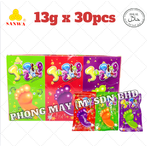 SANWA BIG FOOT JUMPING POPPING CANDY [13G*30PCS] GULA KAKI /GULA ...
