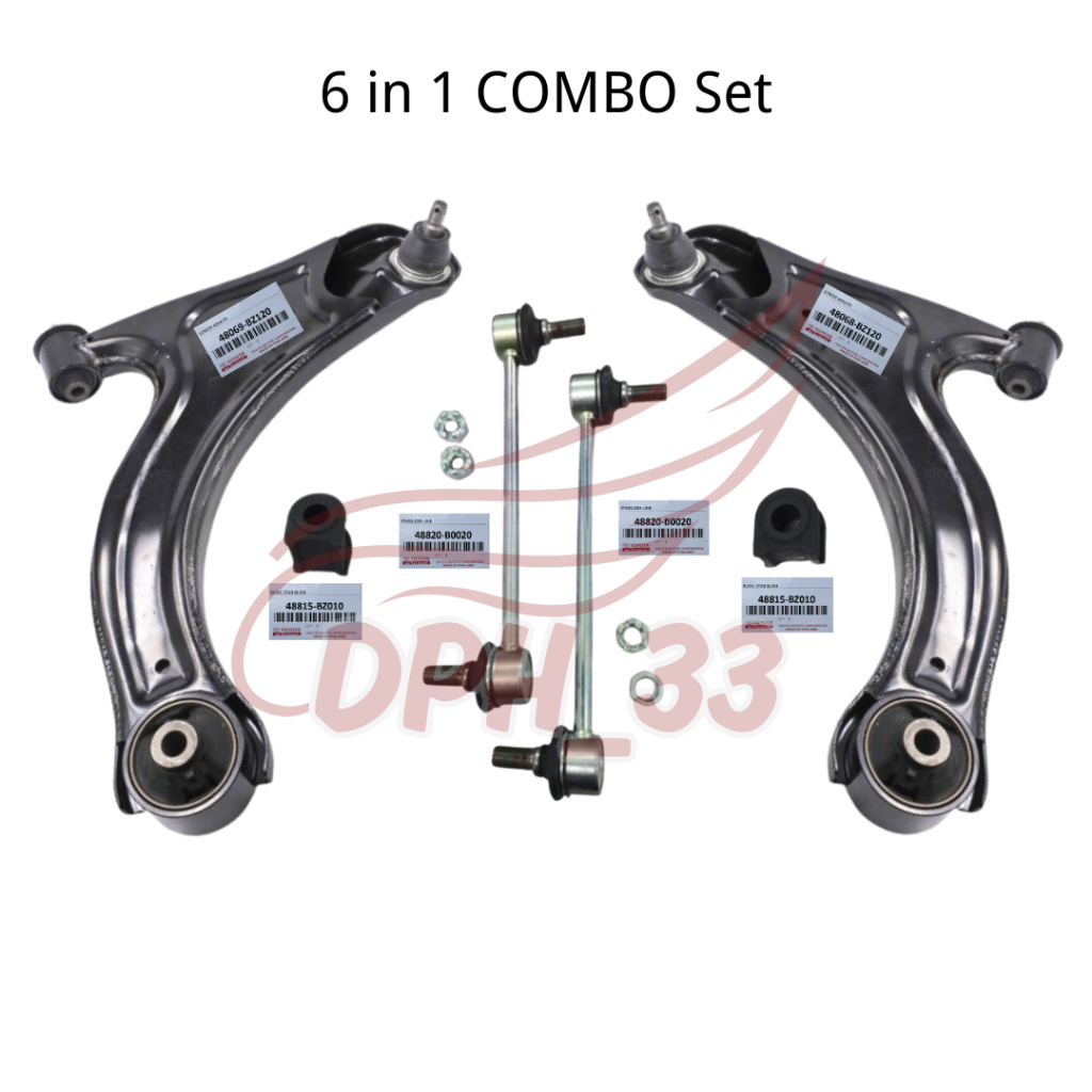 [6 IN 1 COMBO SET] OEM Front Lower Arm / Stabilizer Link / Bush - for ...
