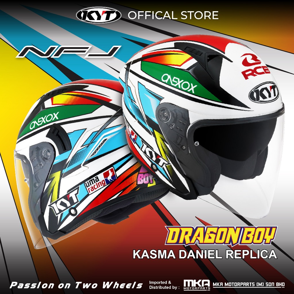 KYT HELMET NFJ KASMA DANIEL REPLICA (WITH LOGO STICKER) | Shopee Malaysia