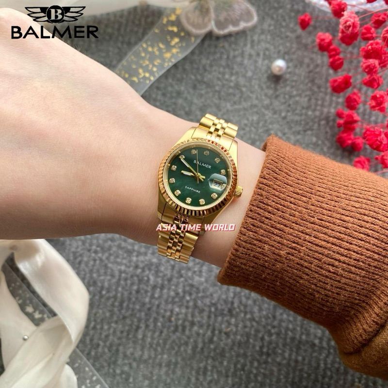 [Original] Balmer 8203L GP-6 Small Sapphire Women Watch with Green dial ...