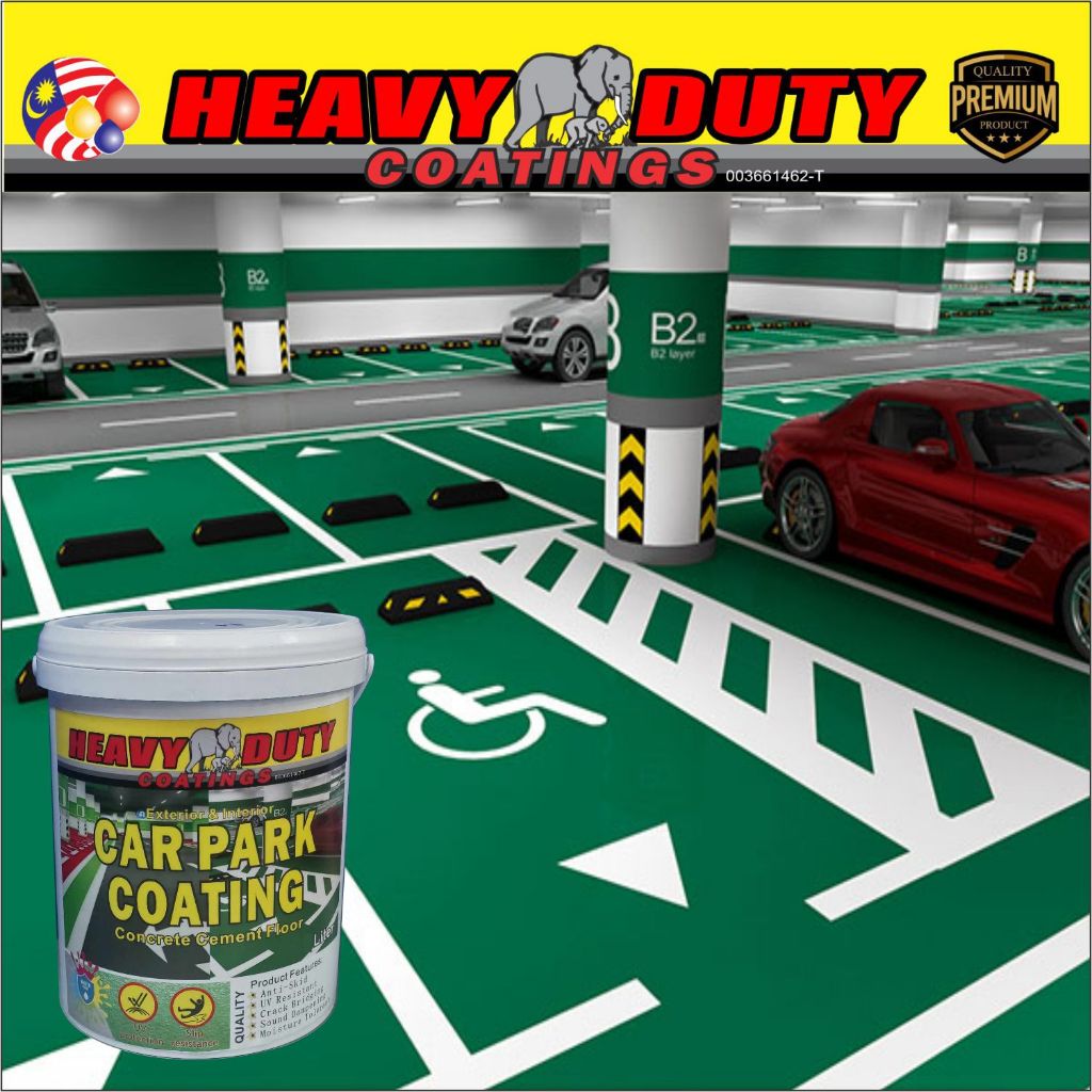 5L ( CAR PARK COATING ) HD FLOOR PAINT FOR PARKING LINE MARKING ...