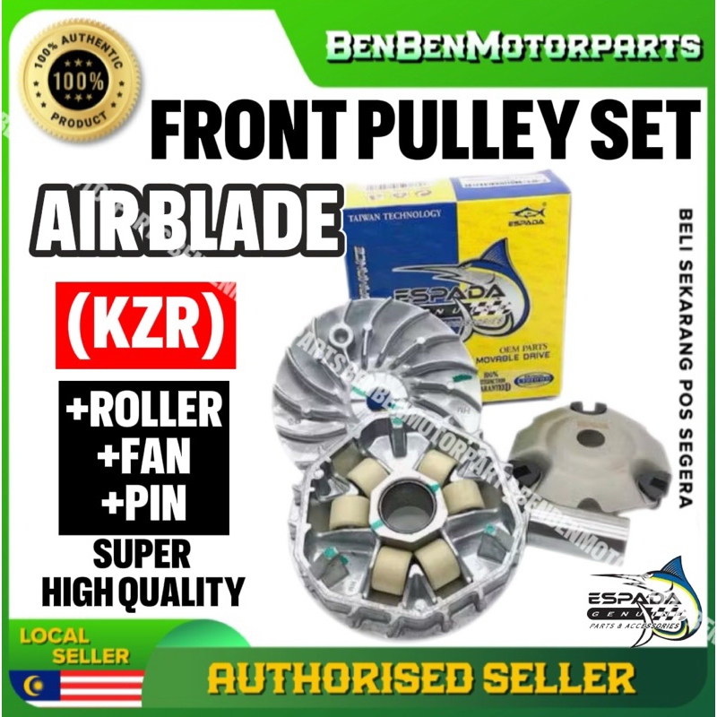 AIR BLADE (100% ORIGINAL ESPADA)FRONT PULLEY HOUSING & ROLLER ROLLAR ...