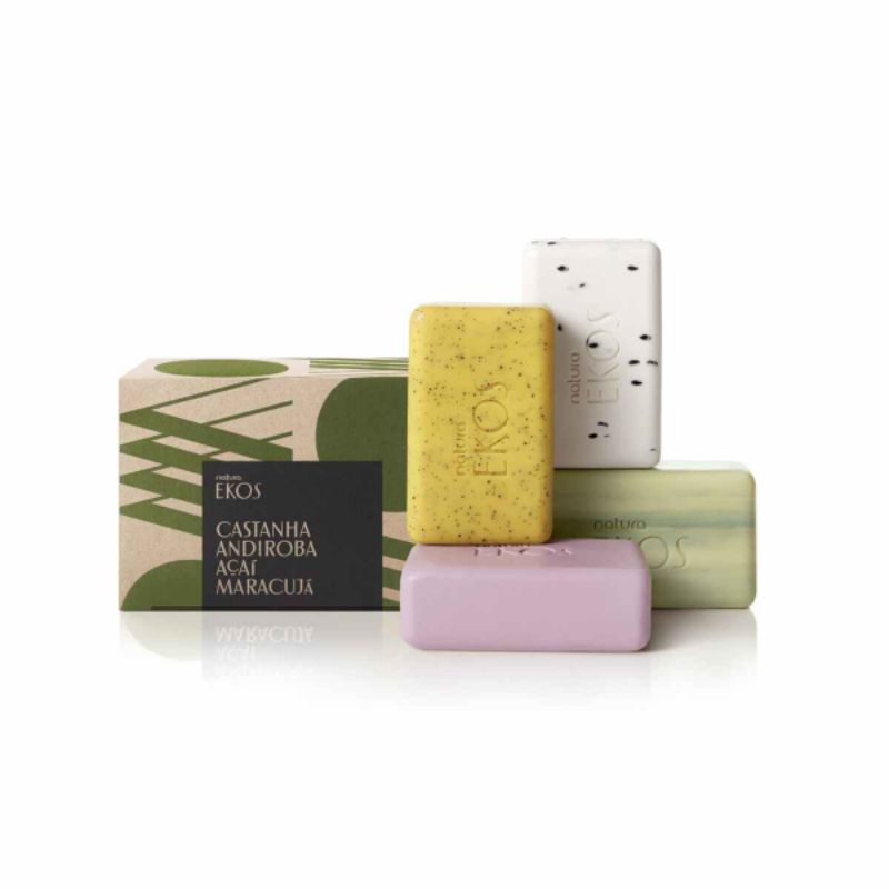 Natura Ekos Creamy & Exfoliating Bar Soap Set 4x25g | Shopee Malaysia
