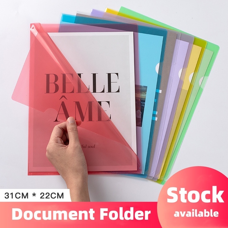 A4 PP Folder Paper Organizer L Shape File A4 Plastic Clear Fail ...