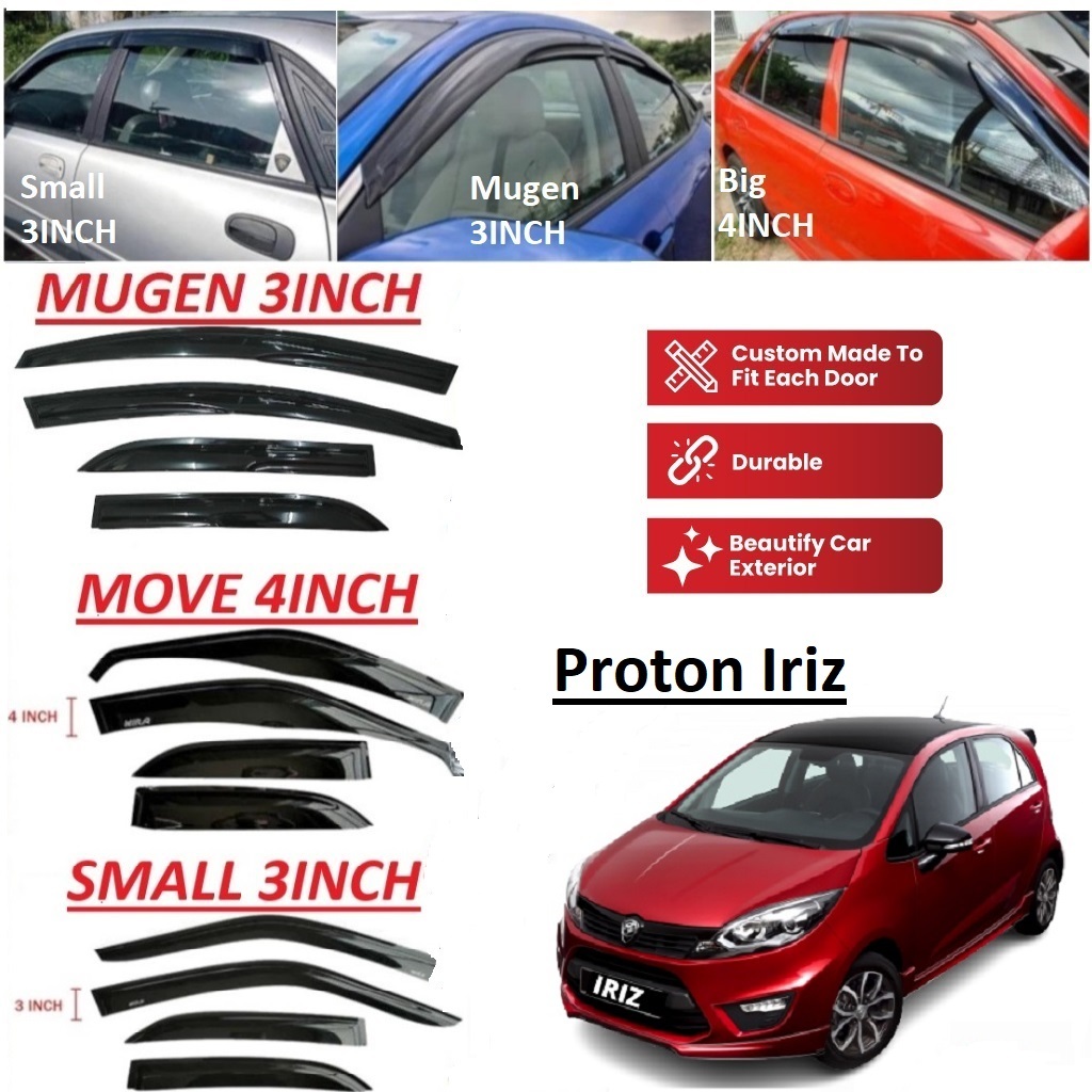 Car Door Visor Iriz Air Press Window Cover Rain Guard Mugen Move Slim ...