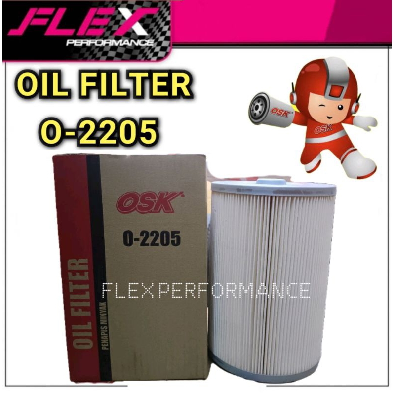 OSK OIL FILTER PENAPIS MINYAK O-2205 HINO TRUCK O/F BY PASS 15607-2281 ...