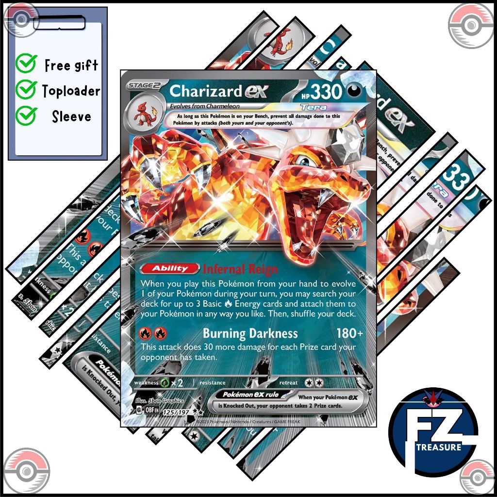 Pokémon TCG Charizard ex - 125/197 (OBF) [ENG DR] [FZ Treasure ...