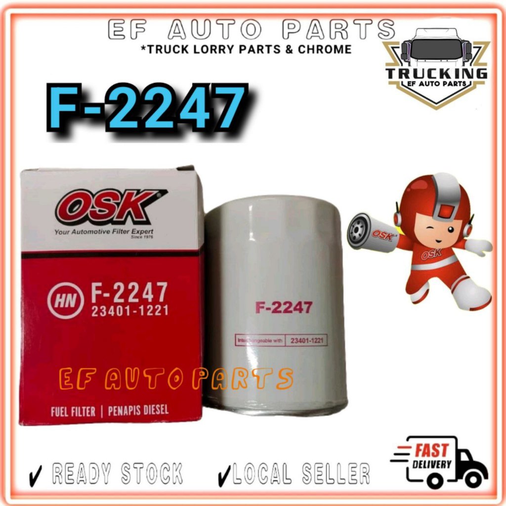 OSK DIESEL FUEL FILTER F-2247 HINO PROFIA 23401-1221 HINO TRUCK LORRY ...