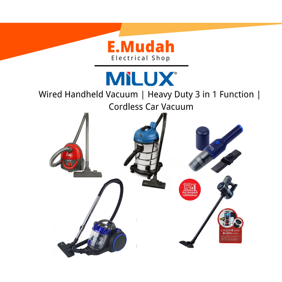 MILUX Vacuum Cleaner cordless car vacuum | Handheld wired vacuum ...
