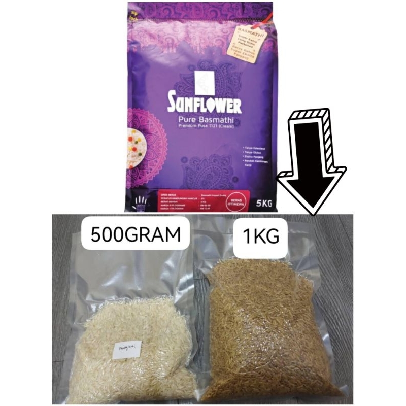 SUNFLOWER PURE BASMATHI PREMIUM PUSA 1121. (REPACK) SEMENANJUNG ONLY ...