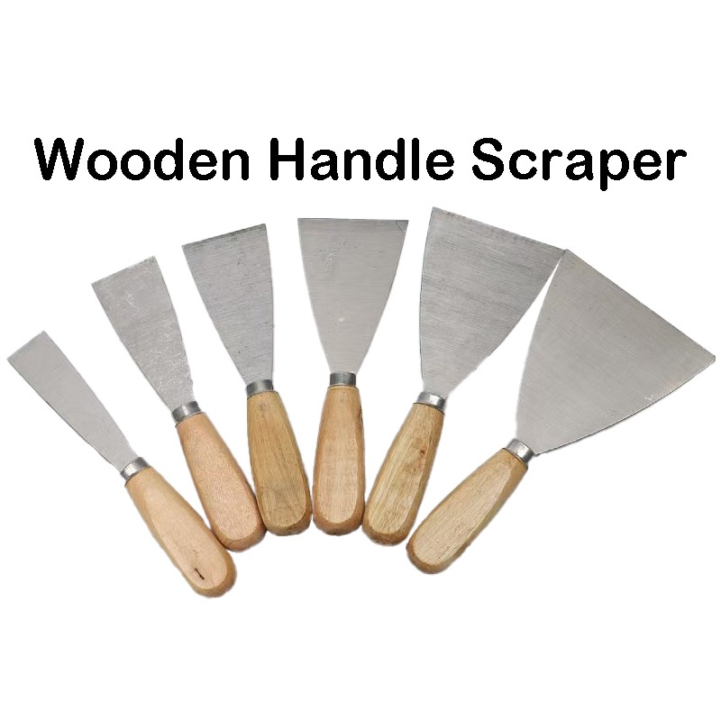 Wooden Handle Scraper Size: 1" - 5" Wooden Handle Cost-Effective ...