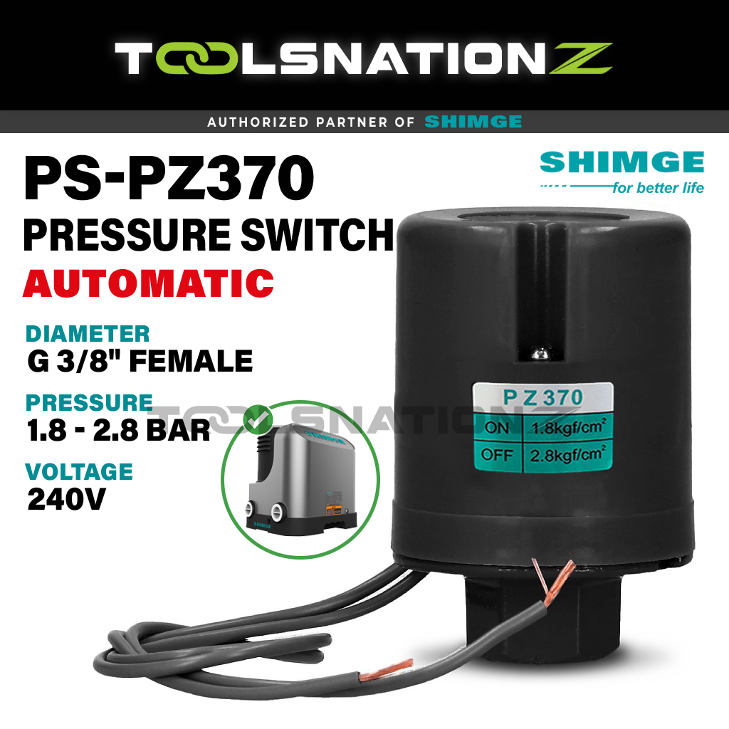 SHIMGE 3/8" PZ Pressure Switch PZ125/PZ250/PZ370/PZ550/PZ750 Automatic ...