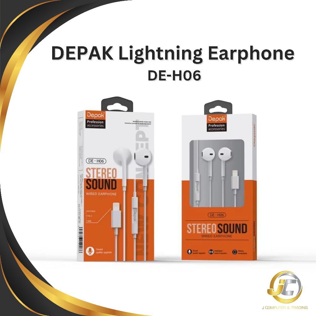 Depak Popup Window Lightning Bluetooth Earphone DE-H06 White | Shopee ...