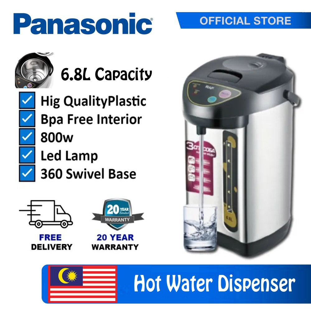 Panasonic Dispenser Hot Water Electric Thermos Pot Stainless Steel ...