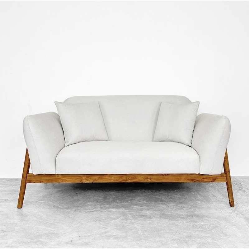 GONZALEZ 2 seater teak wood sofa | Shopee Malaysia