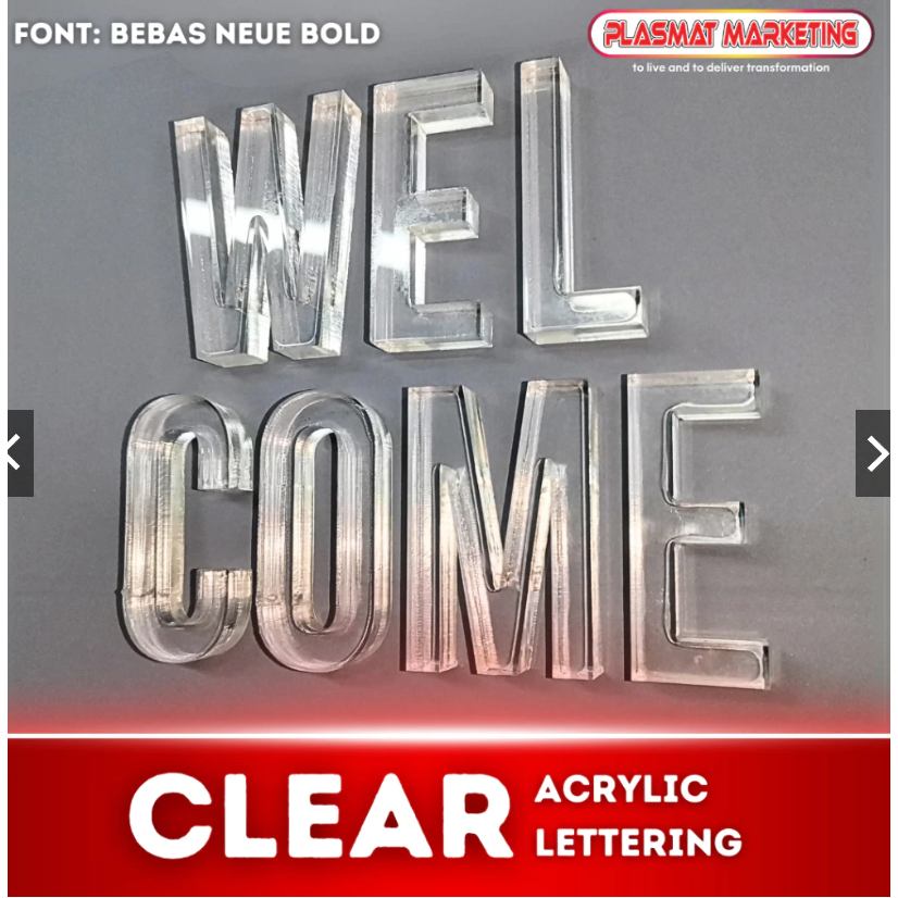 Custom 3D Acrylic Wording/Font/ Alphabet Letter & Number Bebas Nue Bold ...