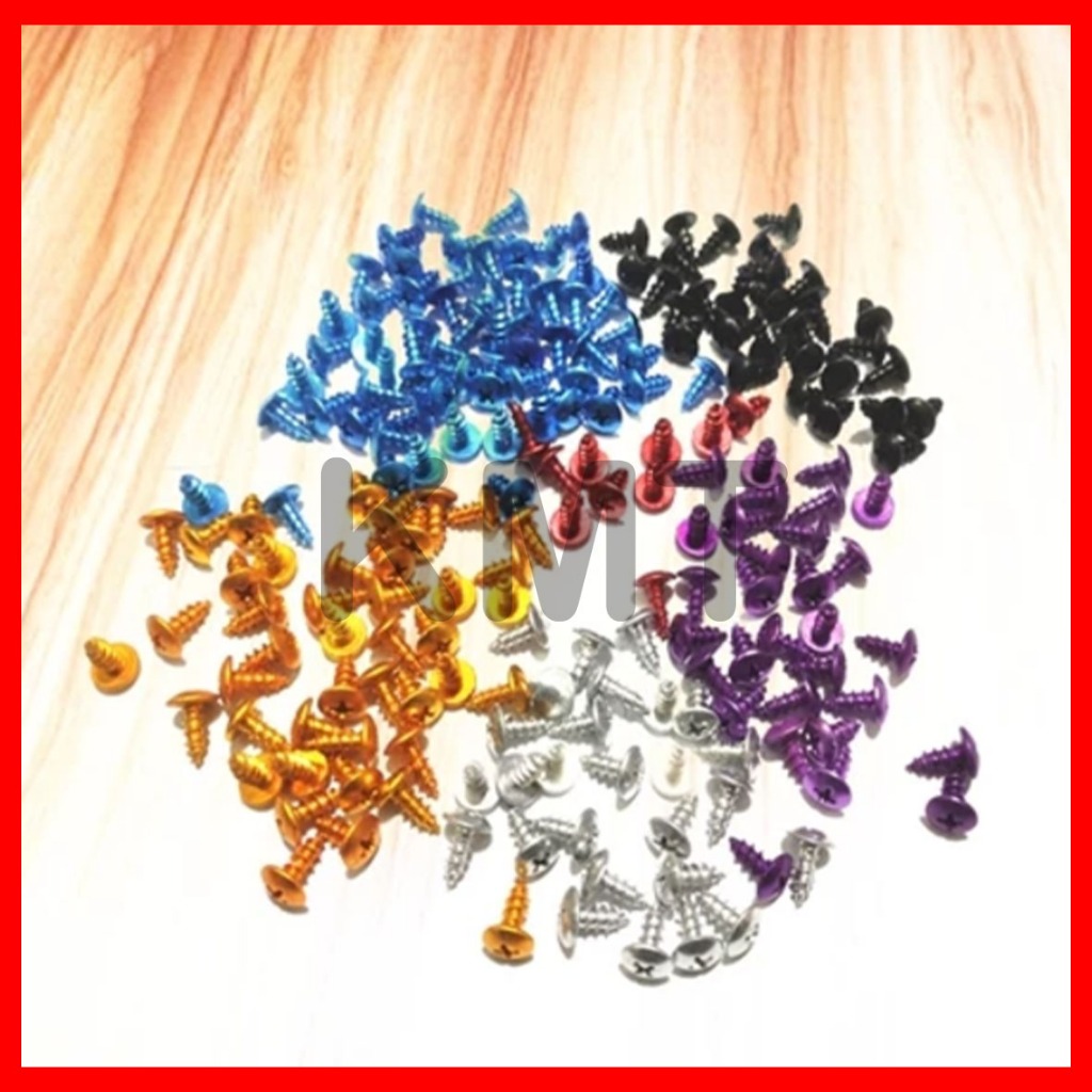 M5x15 Aluminum Motorcycle Screw Colorful Motorbike Bicycle Motorcycle ...