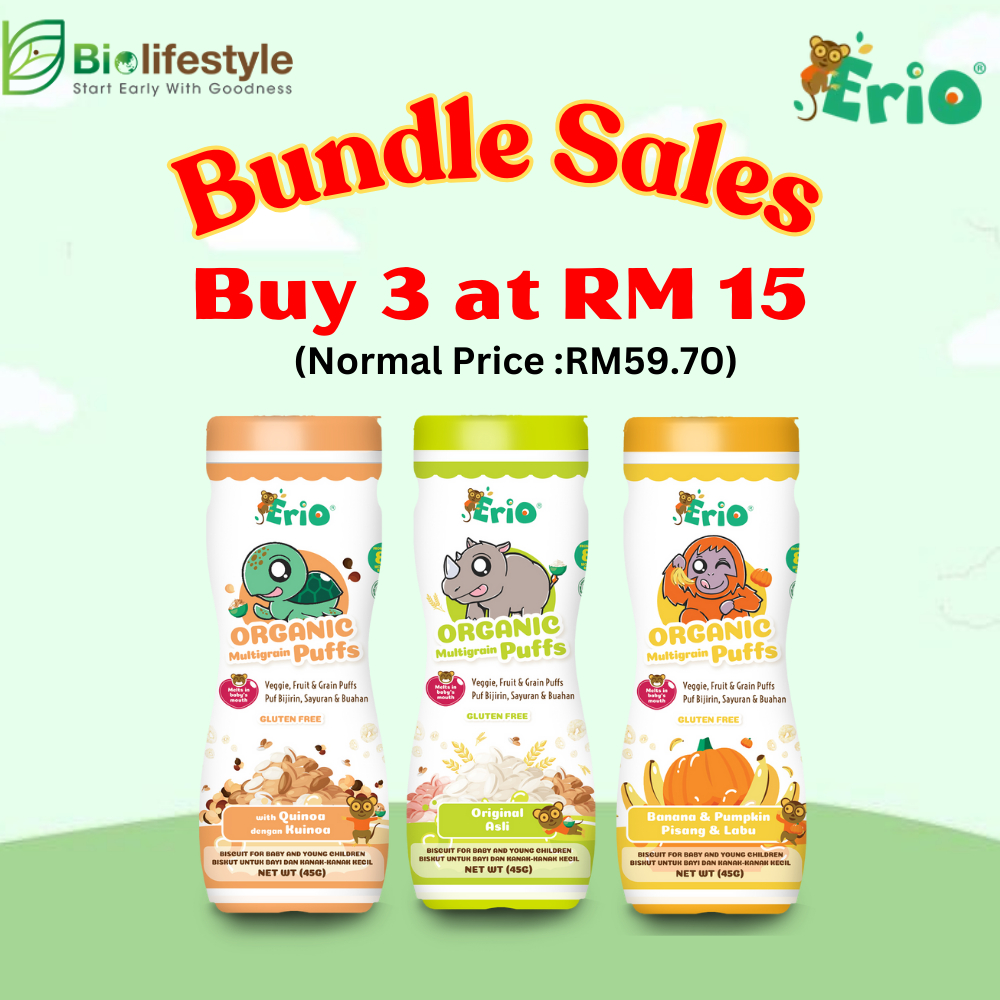 Erio Organic Multigrain Puffs (45g) | Shopee Malaysia