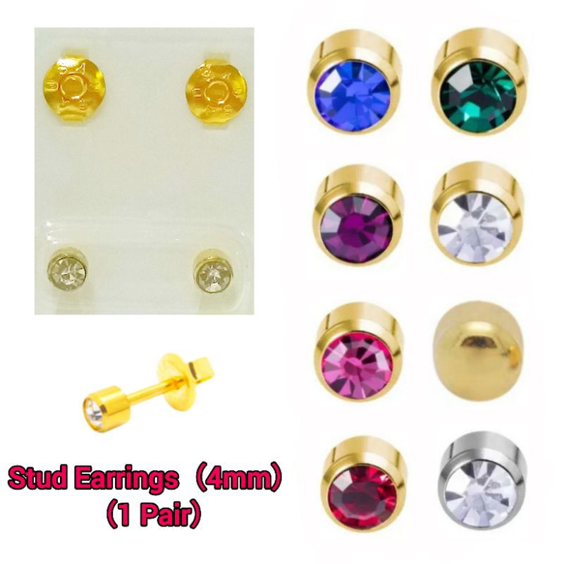 Ear Piercing Earrings/Subang Tindik Emas 【 READY STOCK 】( 1 PAIR ...