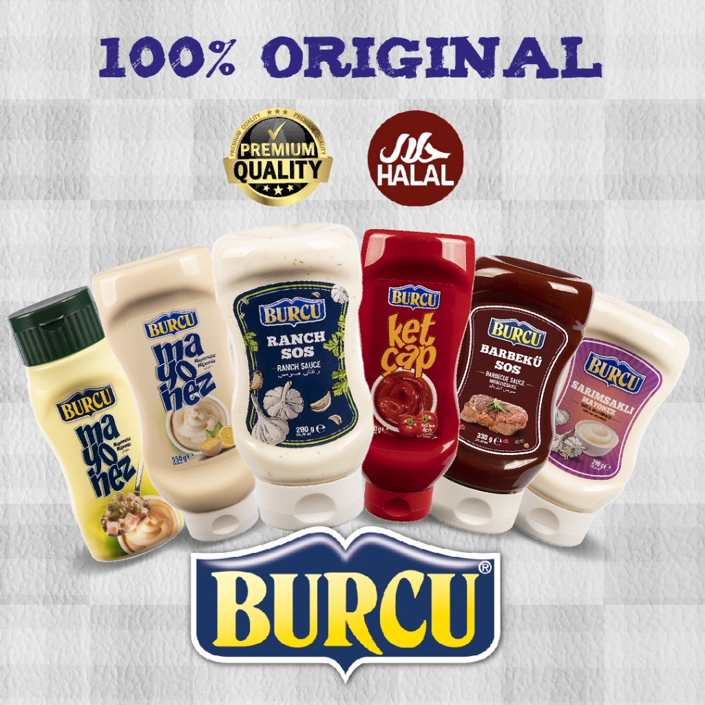 Burcu Garlic Mayonnaise/ Mayonnaise/ Ranch Sauce/ BBQ Sauce/ Ketchup ...