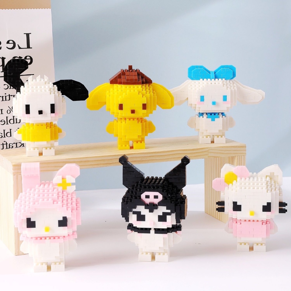 Sanio Brick Kuromi Melody Kitty Pochacco Cinnamoroll Pompompurin Brick ...