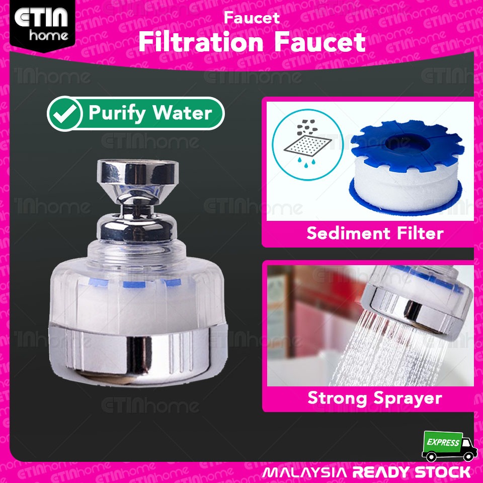 Kitchen Sink Faucet High Pressure Water Saving Tap Water Filter Paip ...