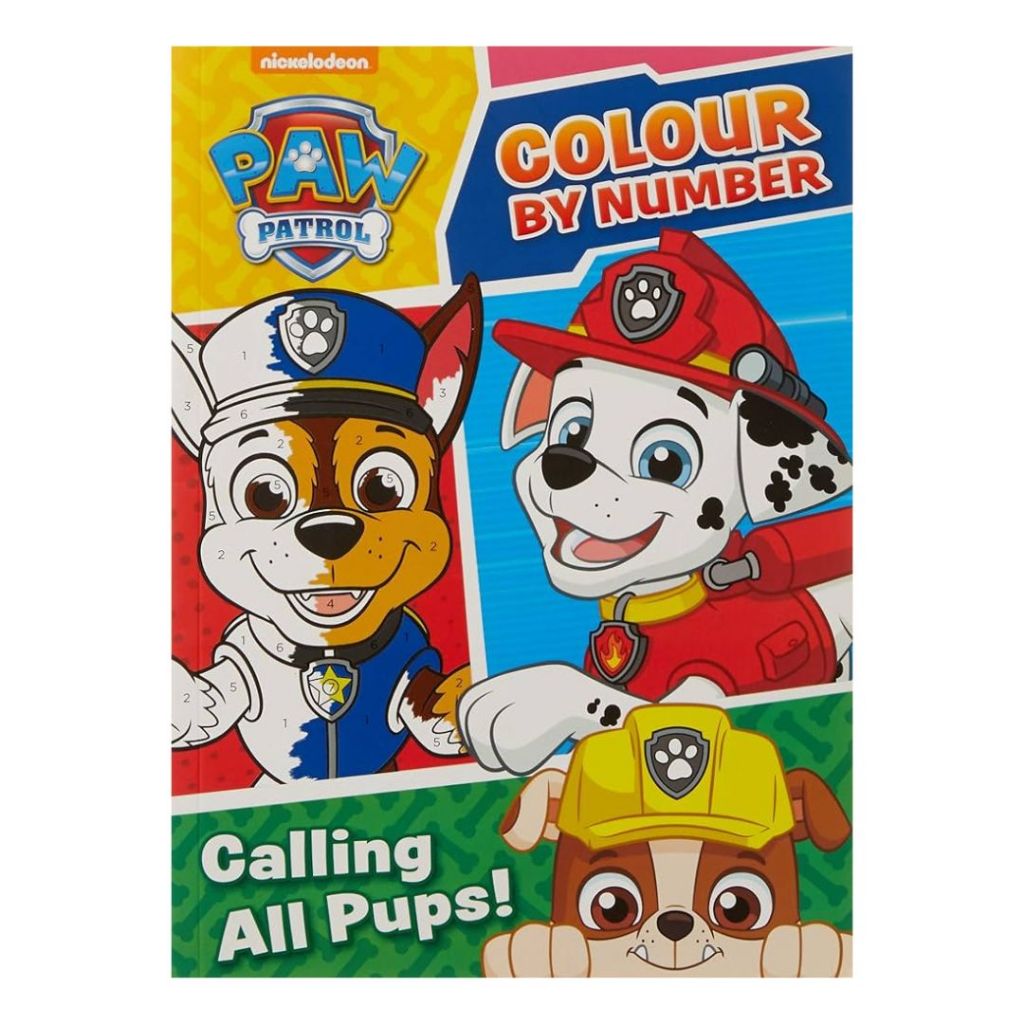 Paw Patrol Colour by Number English Colouring Book for Kids to learn ...