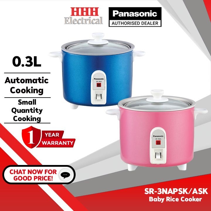 Panasonic 0.3L Baby Rice Cooker SR-3NA Periuk Nasi Mini with Automatic ...