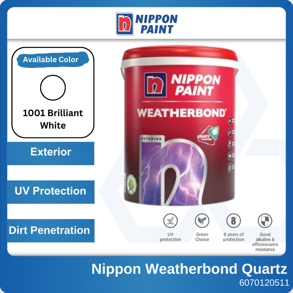 5L 18L Nippon Paint Weatherbond Ultimate with Quartz Technology ...